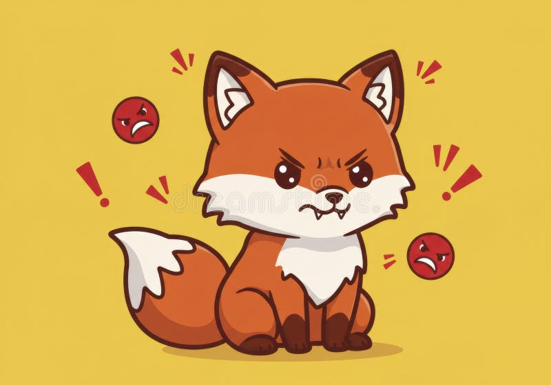 Cute Angry Fox Stock Illustrations – 1,409 Cute Angry Fox Stock ...