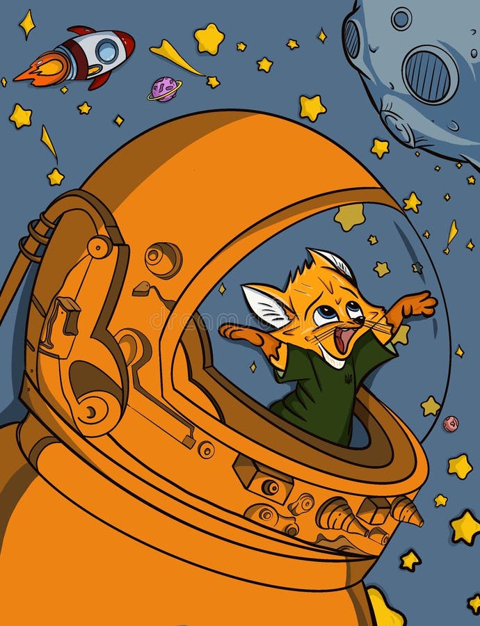 Cartoon Fox in Spacesuit Wiki Universe Stock Image - Image of blue ...