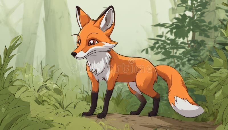Cartoon Fox Standing Stock Illustrations – 2,449 Cartoon Fox Standing ...