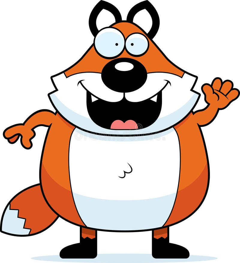 Cartoon Fox Waving stock vector. Illustration of waving - 47478955