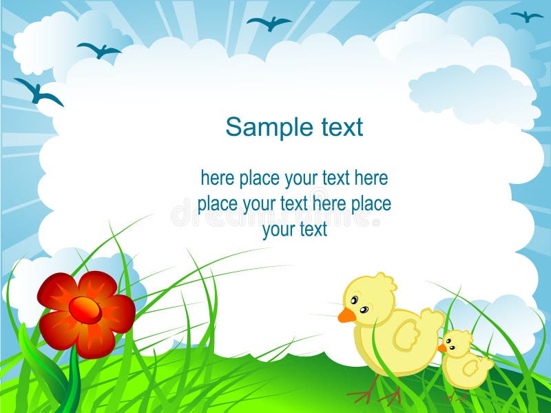 Cartoon frame stock vector. Illustration of easter, graphic - 18530425