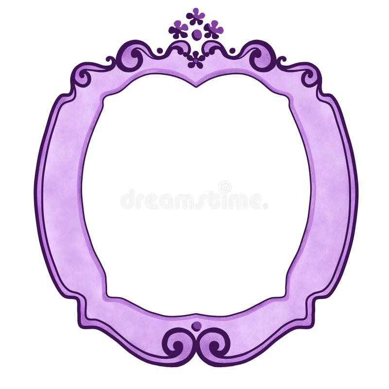 Cartoon Frame. Colored Empty Frame Stock Image - Illustration of oval ...