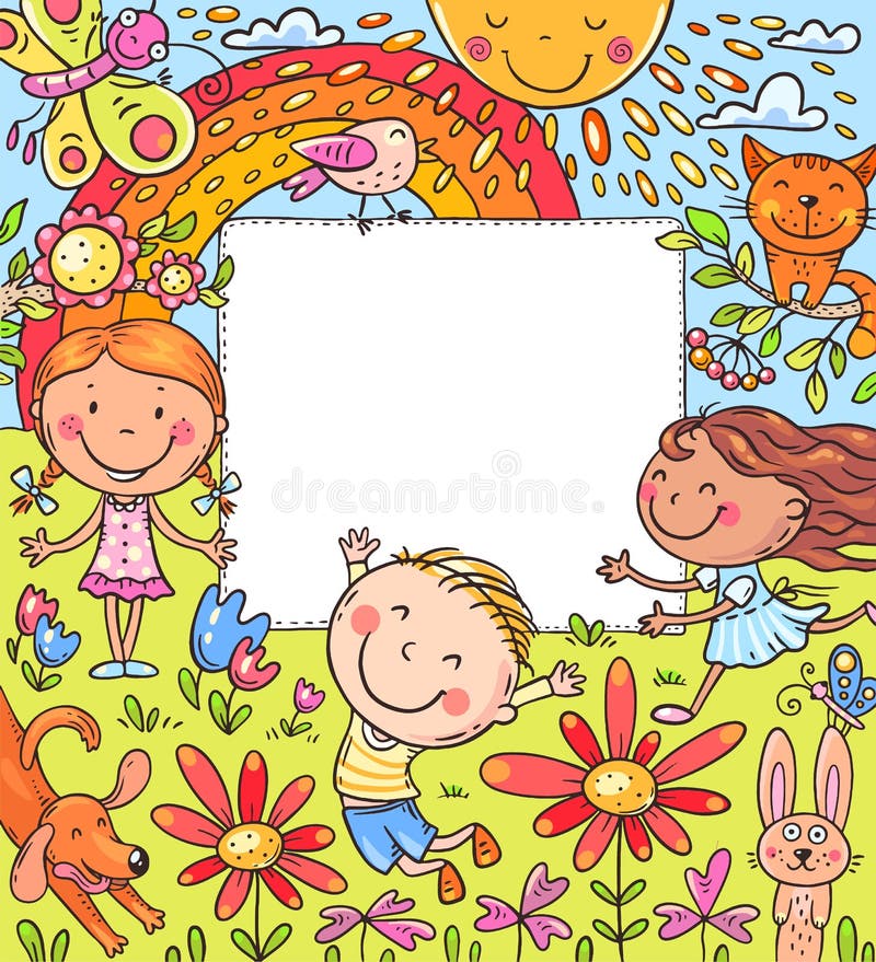 Happy Kids at the Birthday Party Stock Vector - Illustration of party ...