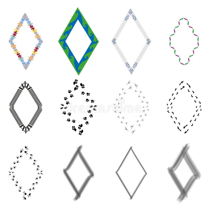 Cartoon Frame Icon. Decorative Vector Border. Pastel Graphic Outline ...