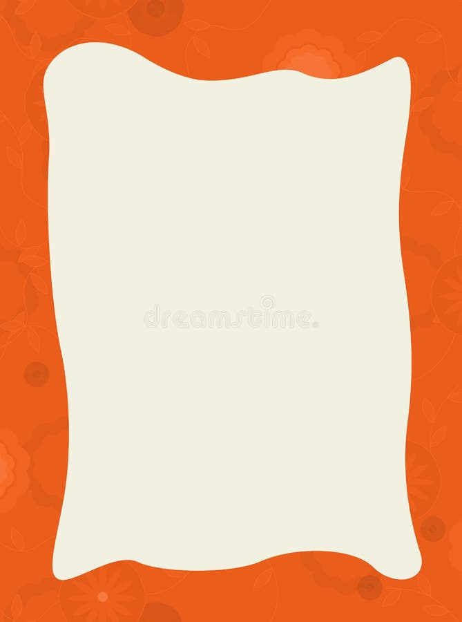 Cartoon frame - orange stock illustration. Illustration of border ...