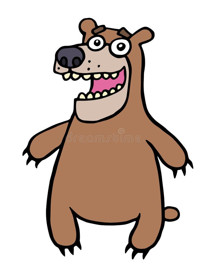 Cartoon Friendly Bear. Vector Illustration Stock Vector - Illustration ...