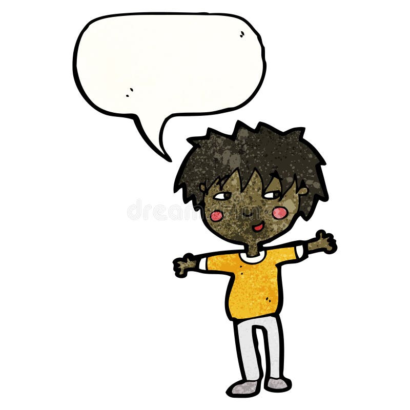 Cartoon friendly boy stock vector. Illustration of texture - 38044216