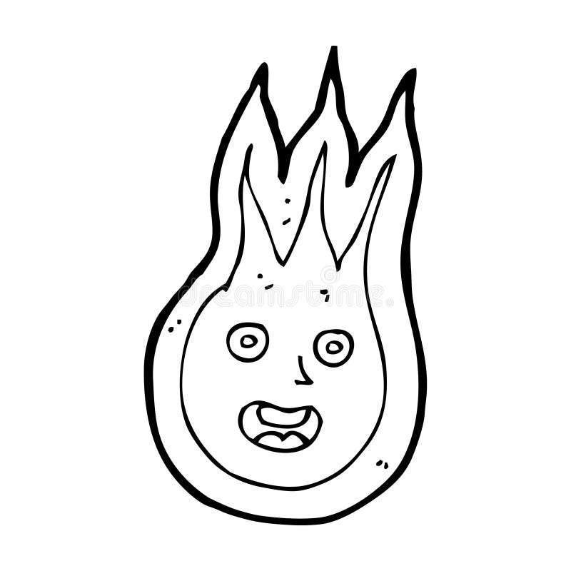 Cartoon friendly fireball stock illustration. Illustration of fire ...