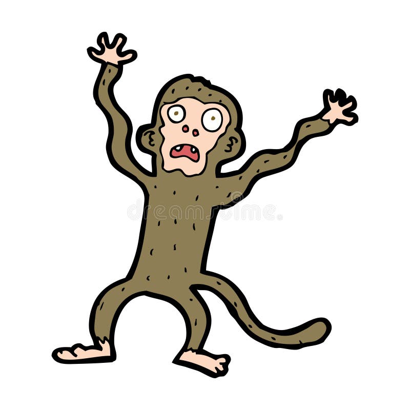 Cartoon Scared Monkey Stock Illustrations – 84 Cartoon Scared Monkey ...