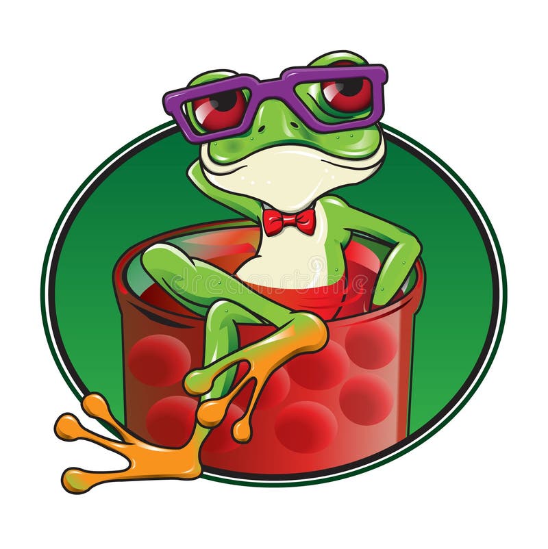 Frog cartoon with beer stock vector. Illustration of character - 69836969