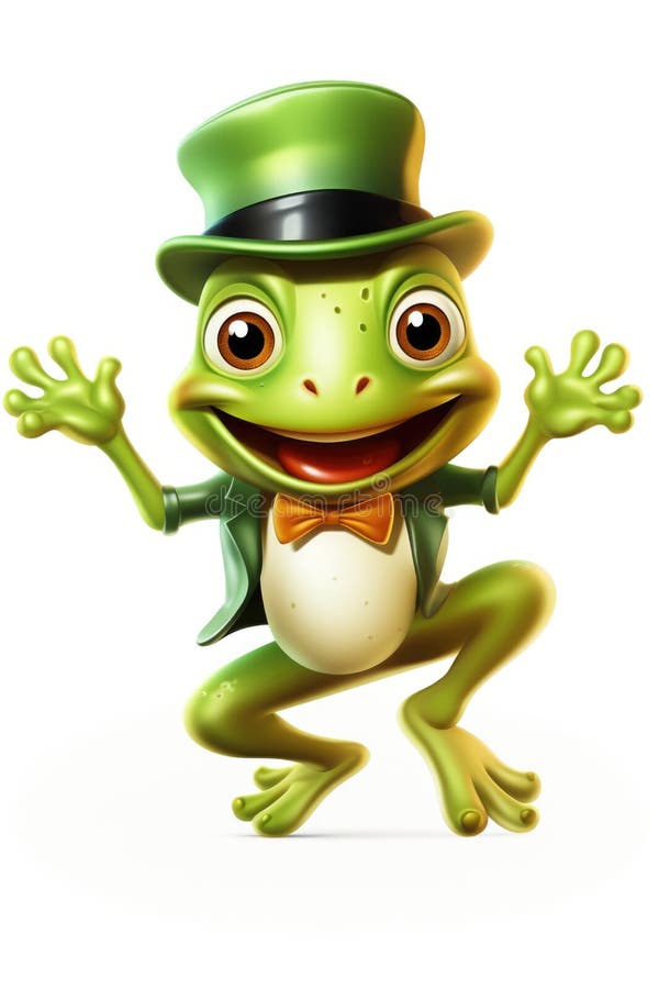 A Frog Wearing a Suit and Tie with a Black Background and a Black ...