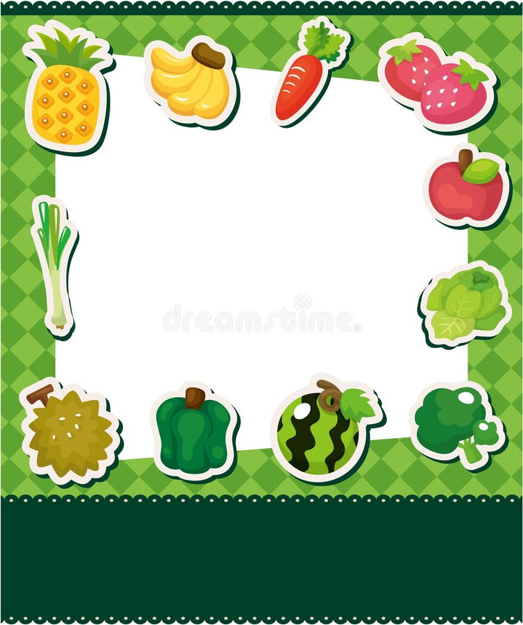 Cartoon Fruits Clip Art Borders Colorful Fruit Border With Apples