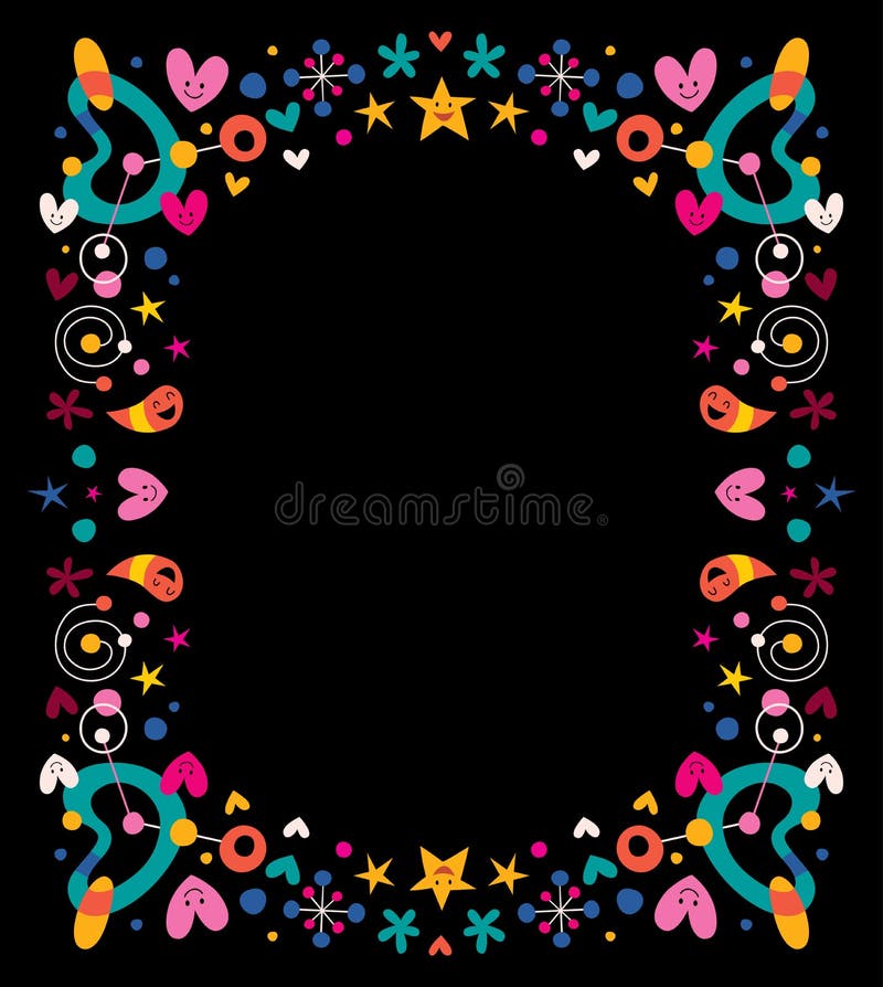Cartoon fun happy frame stock vector. Illustration of banner - 44130817