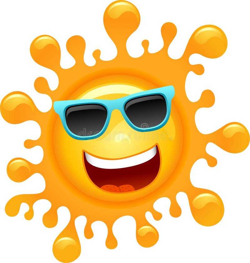 Cartoon Funky Sun stock vector. Illustration of design - 14640463