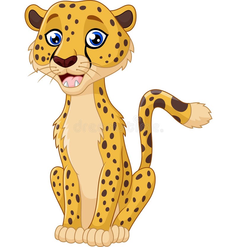 Cartoon funny cheetah stock vector. Illustration of undomesticated ...