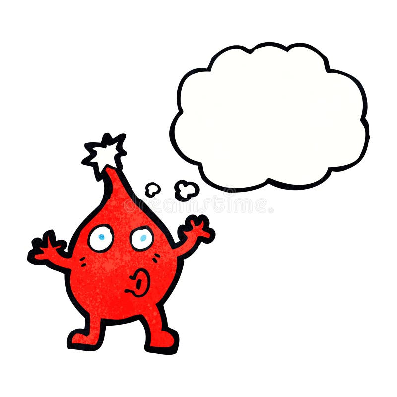 Cartoon Funny Christmas Character with Thought Bubble Stock ...