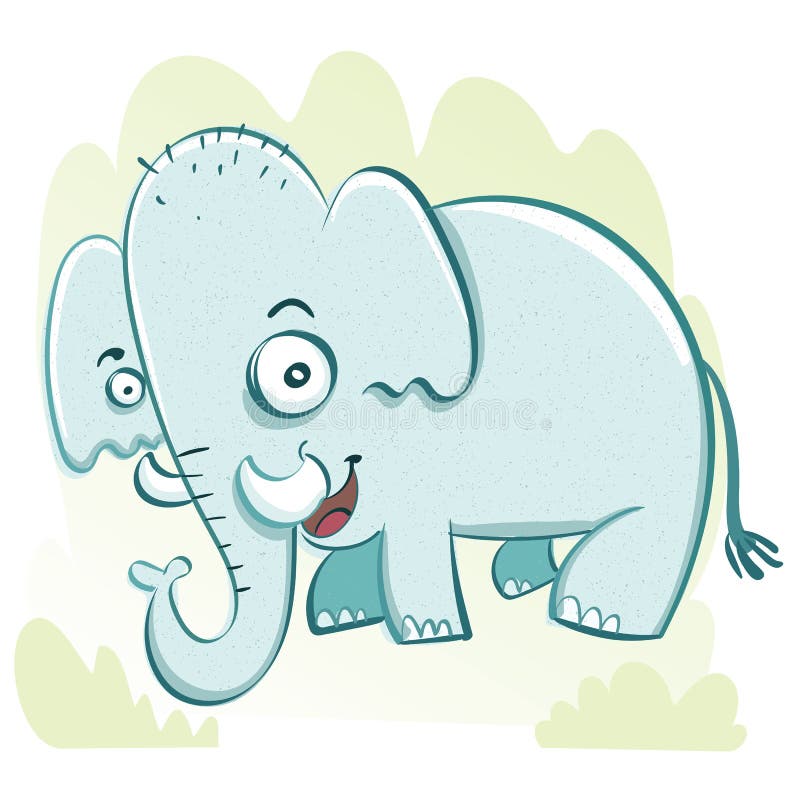 Cartoon funny elephant. stock vector. Illustration of africa - 93315471