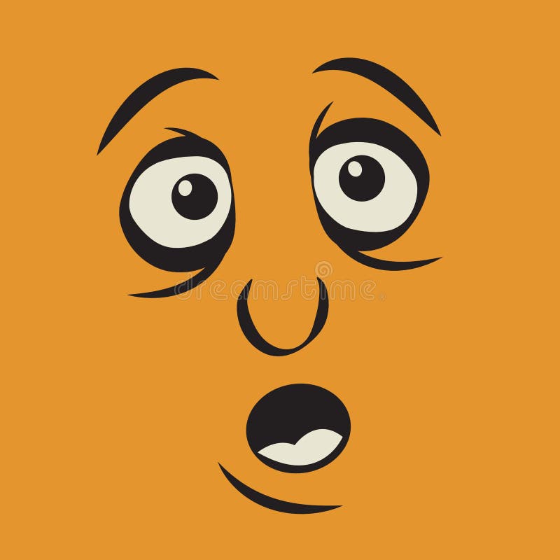 Cartoon Funny Face Expression Stock Vector - Illustration of cute, face ...