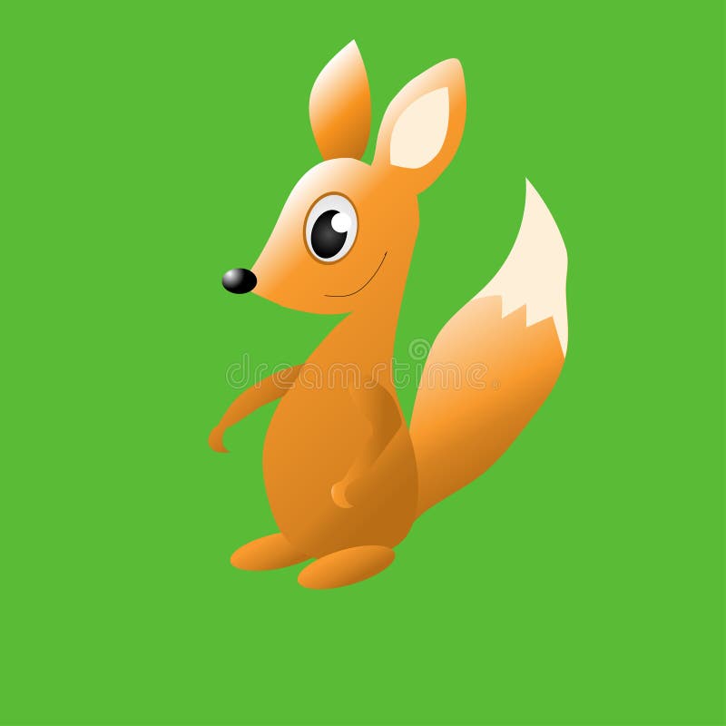 Cartoon funny fox stock vector. Illustration of vector - 70223562