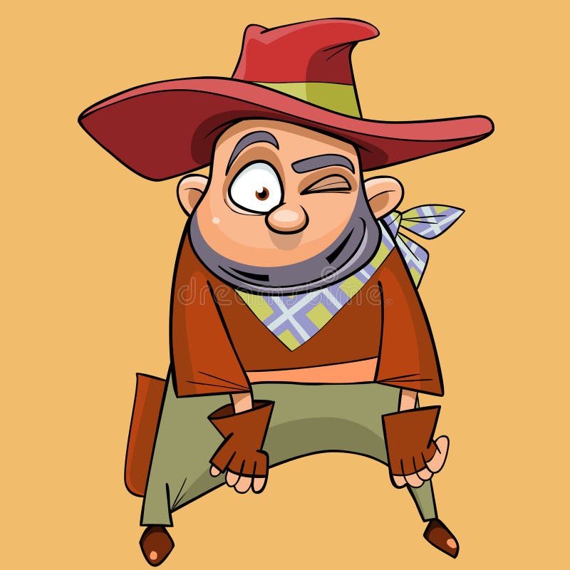 Funny Cartoon Cowboy