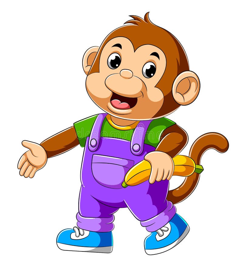 Happy Monkey Cartoon Waving Hand Stock Illustrations – 204 Happy Monkey ...