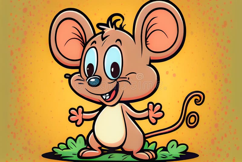 Cartoon Funny Mouse Close-up. Generative AI Stock Image - Image of ...