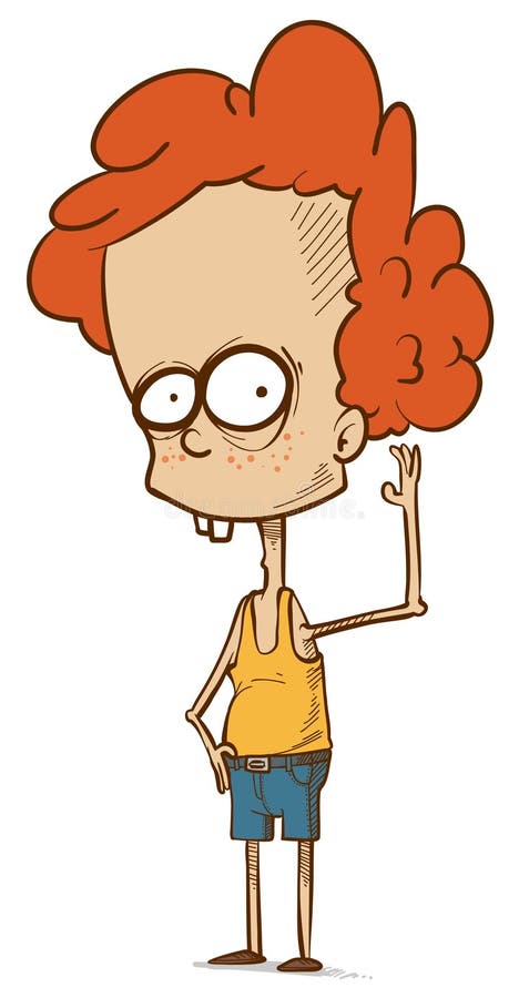 Cartoon Funny Redhead Boy Character Vector Stock Vector - Illustration ...