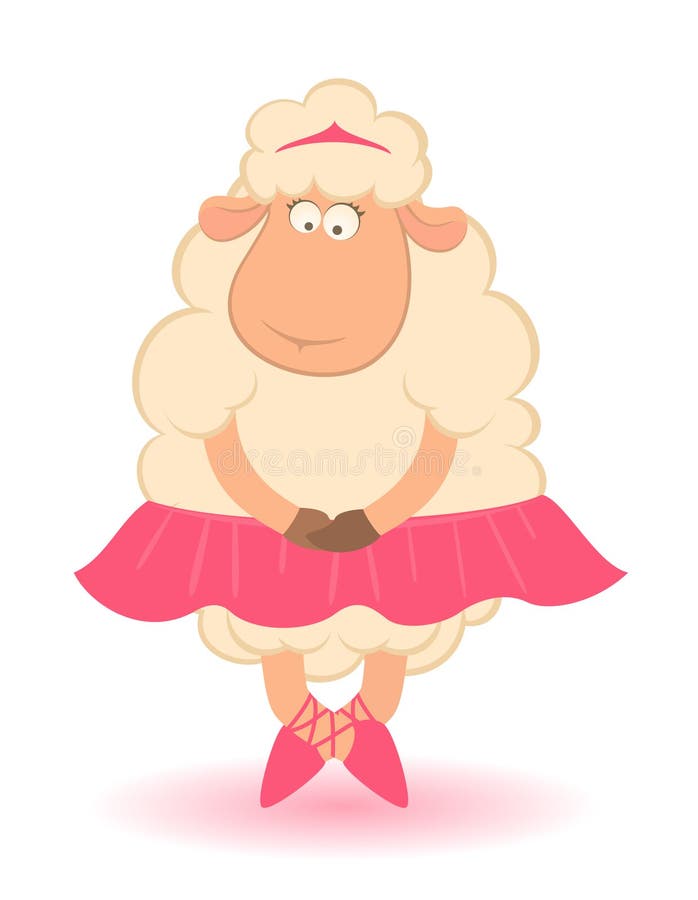 Cartoon Funny Sheep - Ballet Dancer. Stock Vector - Illustration of ... Cartoon Funny Sheep - Ballet Dancer. Stock Vector - Illustration of ...