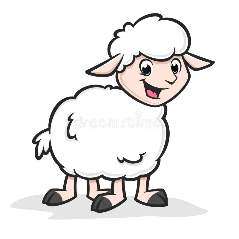Cartoon Funny Sheep stock vector. Illustration of funny - 100989123