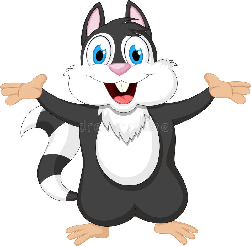 Cartoon funny squirrel stock illustration. Illustration of humorous ...