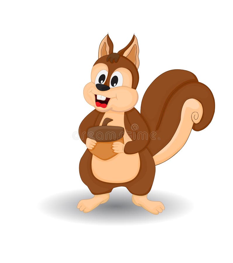 Cartoon funny squirrel stock vector. Illustration of anniversary - 90348926