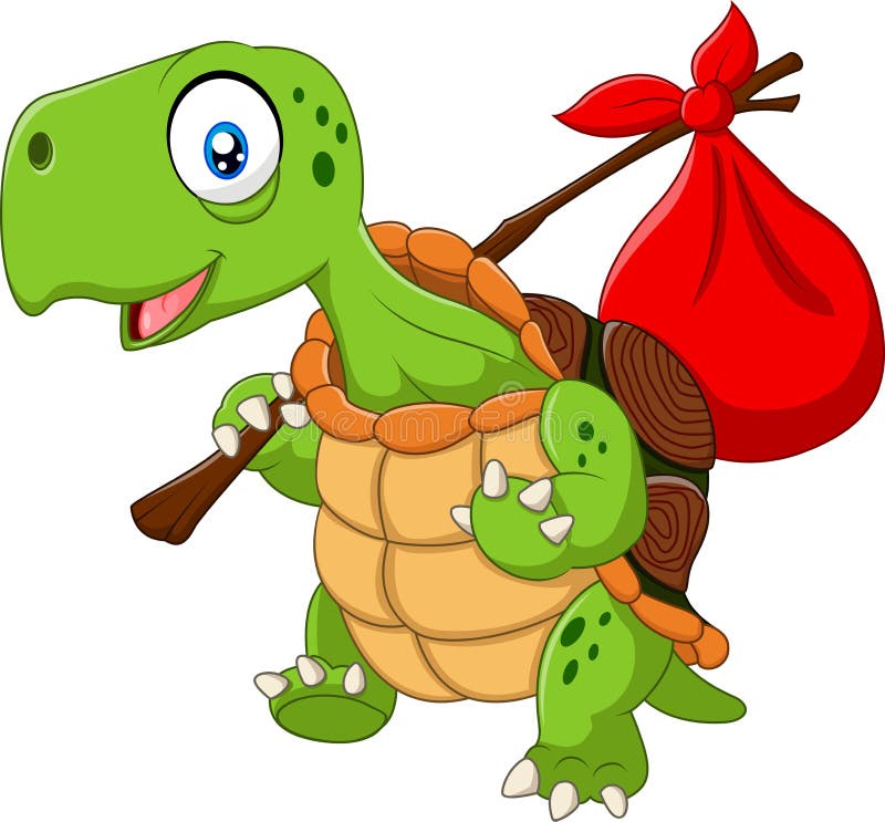 Funny turtle cartoon stock illustration. Illustration of nature - 36083114