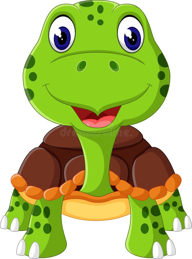 Funny Sea Turtle Cartoon Mascot Illustrations Stock Vector ...