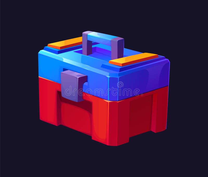 Cartoon Futuristic Sci Fi Game Toolbox Space Chest Stock Vector ...