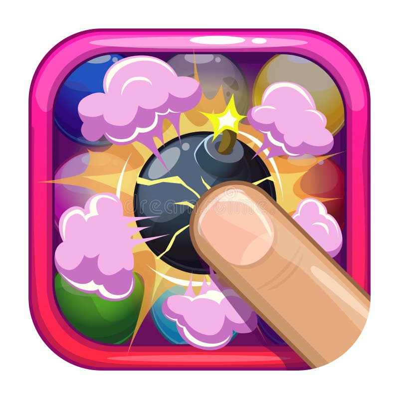 Cartoon game app icon stock vector. Illustration of cartoon - 72136260