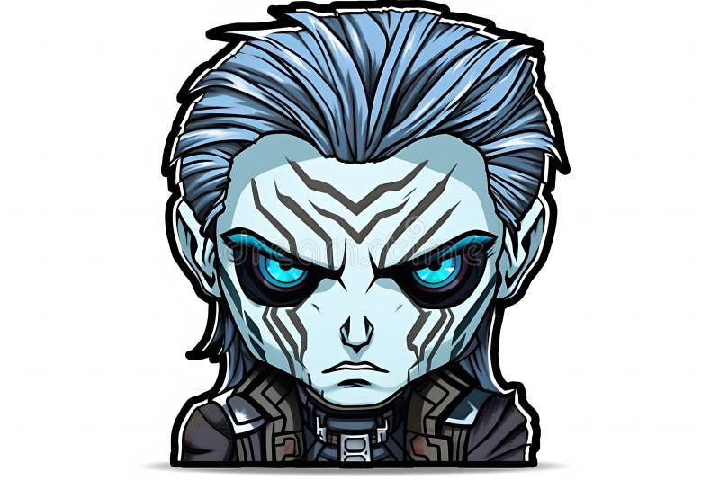 Cartoon Game Avatar. Neural Network AI Generated Stock Illustration ...