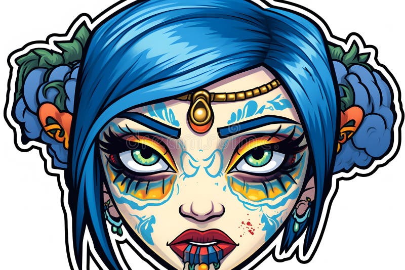 Cartoon Game Avatar. Neural Network AI Generated Stock Illustration ...