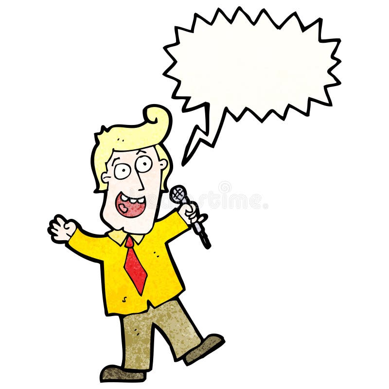 Cartoon game show host stock vector. Illustration of speech - 38041362