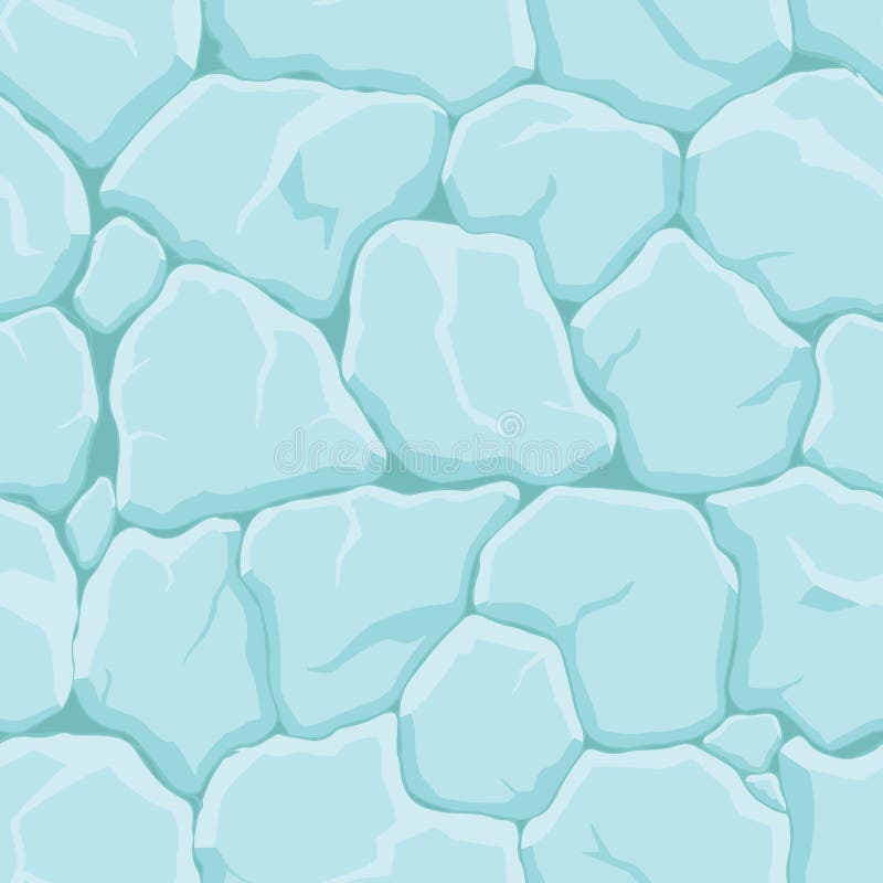 Cartoon Game Texture, Ice Surface Seamless Pattern. Game Asset Walls ...