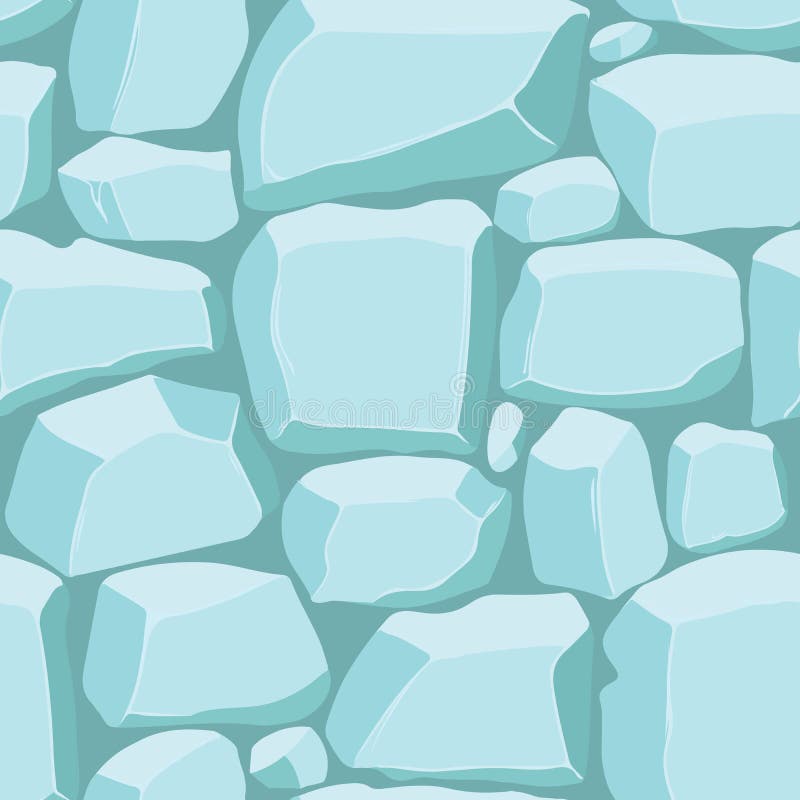 Cartoon Game Texture, Ice Surface Seamless Pattern. Game Asset Walls ...