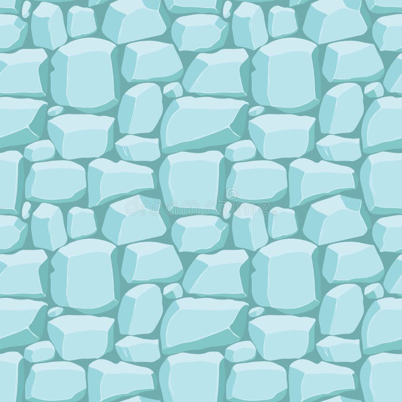 Cartoon Game Texture, Ice Surface Seamless Pattern. Game Asset Walls ...