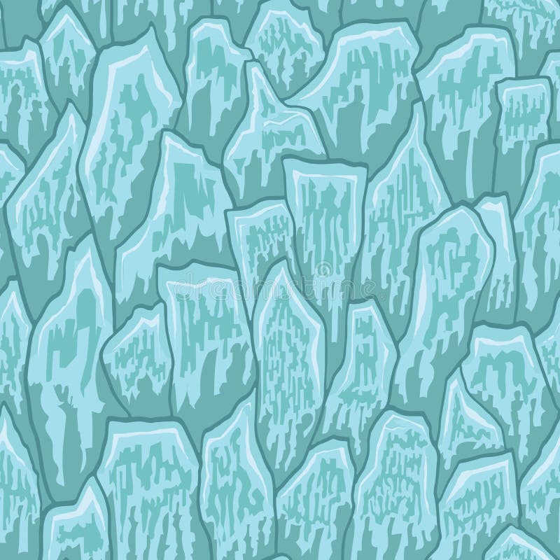 Cartoon Game Texture, Ice Surface Seamless Pattern. Game Asset Walls ...