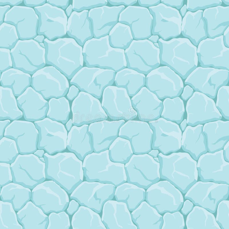 Cartoon Game Texture, Ice Surface Seamless Pattern. Game Asset Walls ...