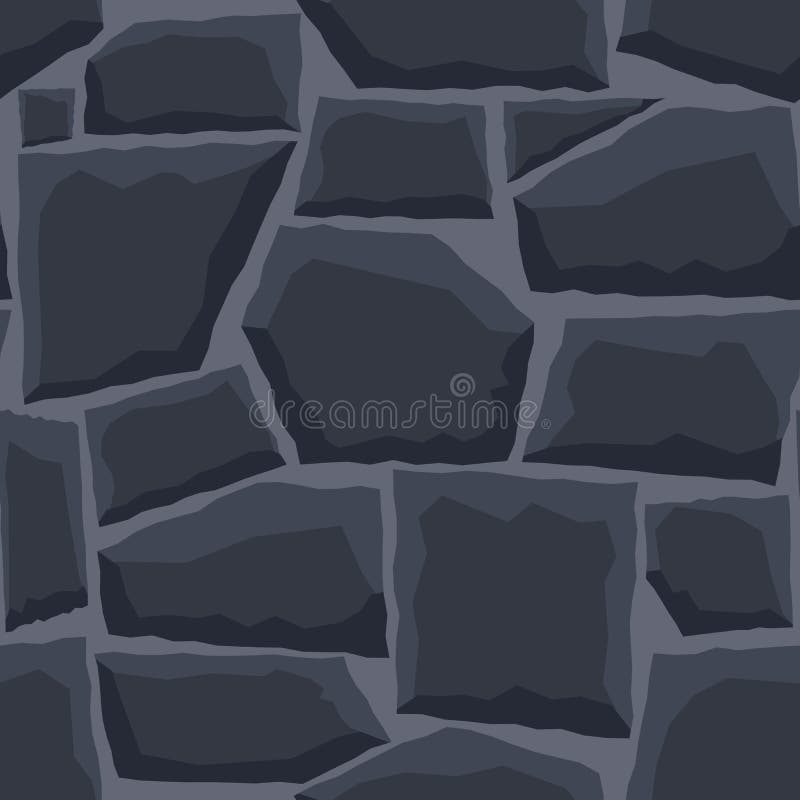 Cartoon Game Texture, Rocks, Dirt and Ground Surface Seamless Pattern ...