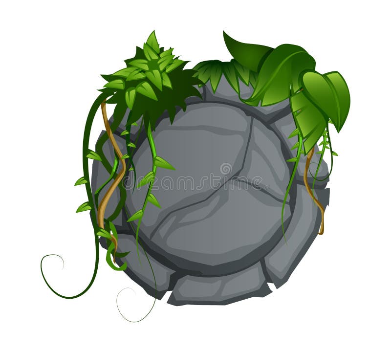 Cartoon Garden Stone stock vector. Illustration of icon - 223912129