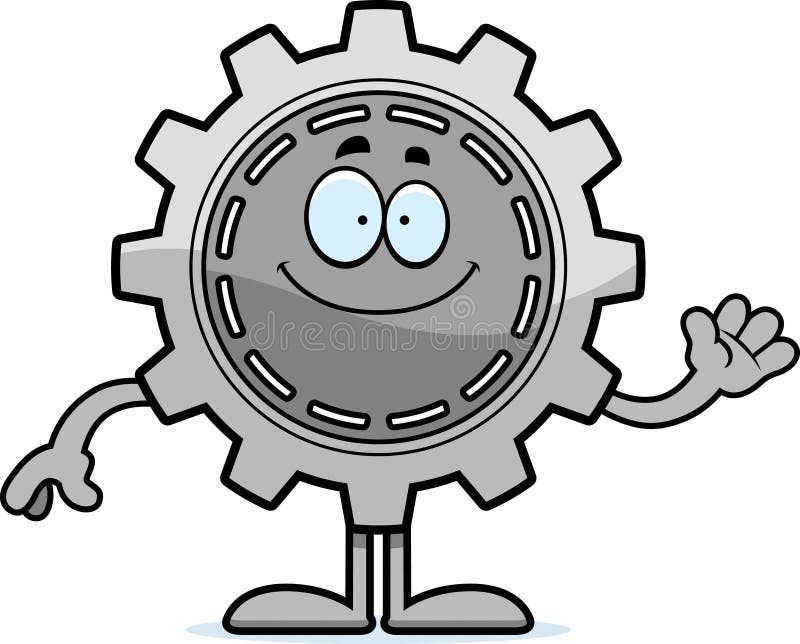Gear Giving Thumbs Up Cartoon Character Stock Vector - Illustration of ...