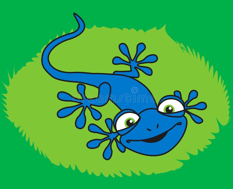 Cartoon gecko lizard stock vector. Illustration of tail - 5239243