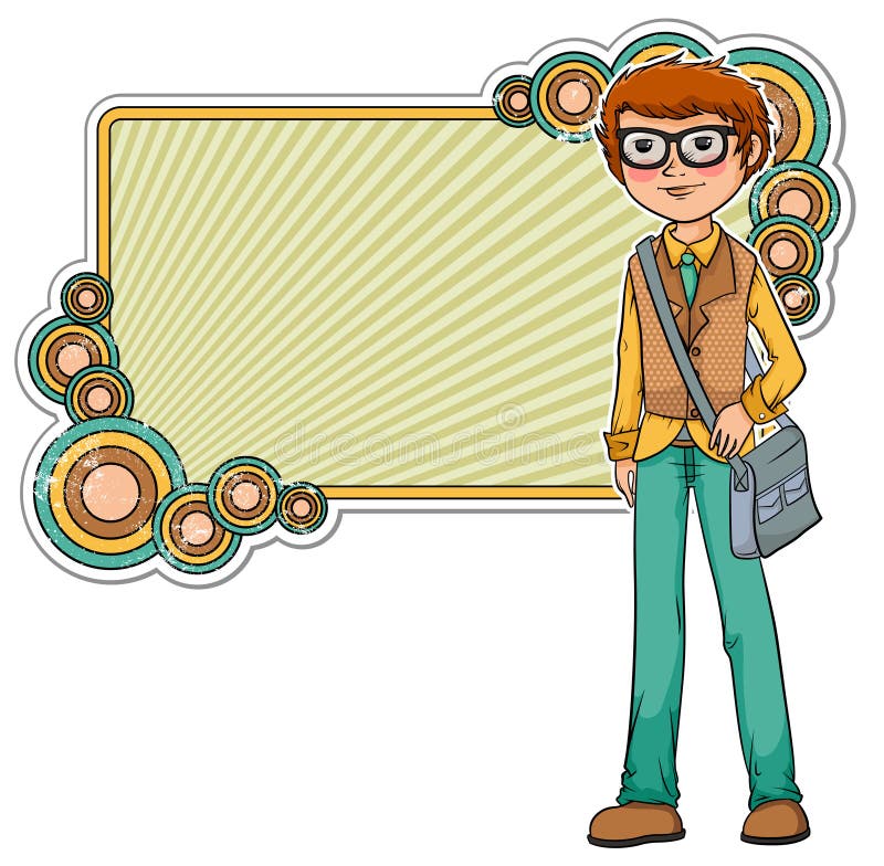 Cartoon geek stock vector. Illustration of clip, design - 25270653