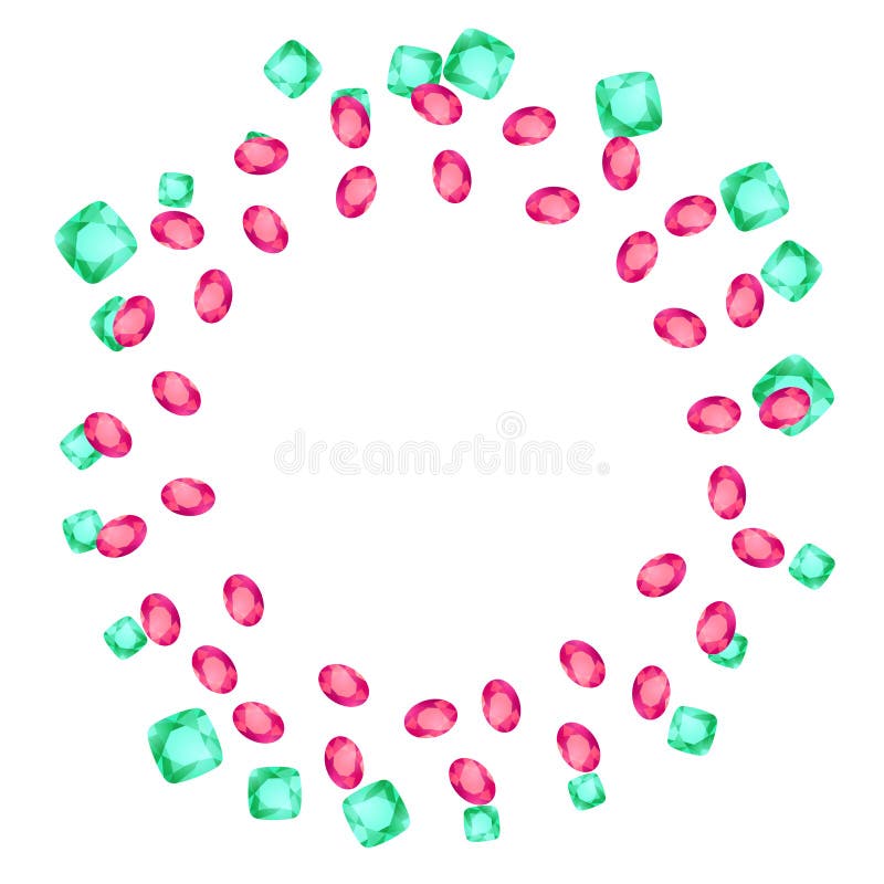 Cartoon gem circle frame stock vector. Illustration of business - 120940202