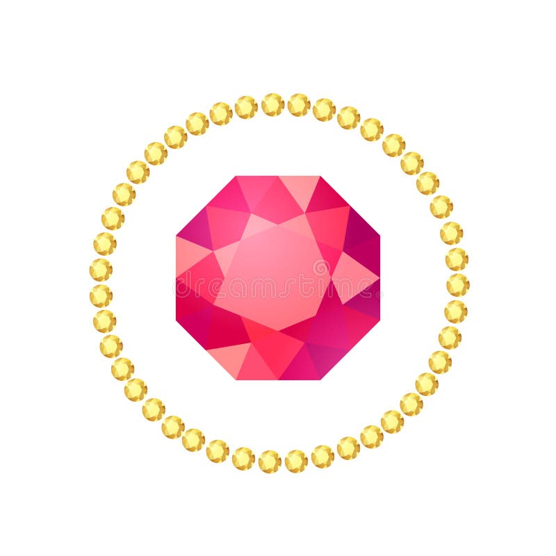 Cartoon gem circle frame stock vector. Illustration of beauty - 122004933